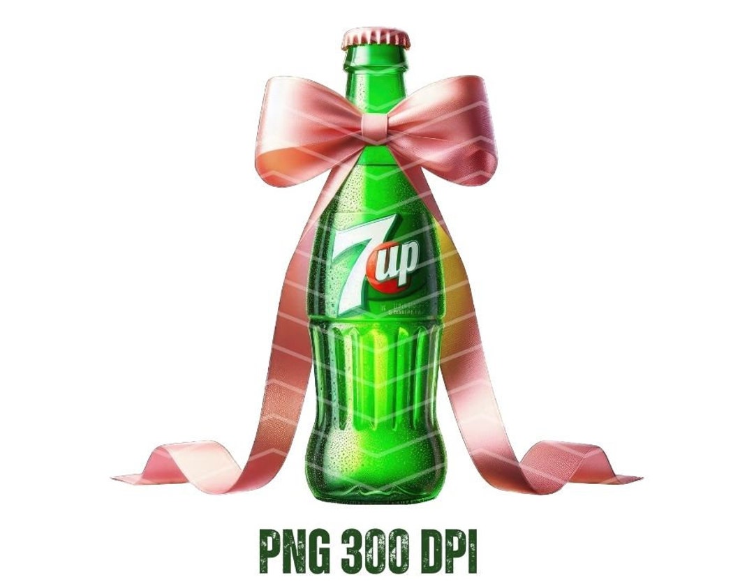 7UP With Pink Bow Png Instant Digital Download PNG ONLY Png File ...