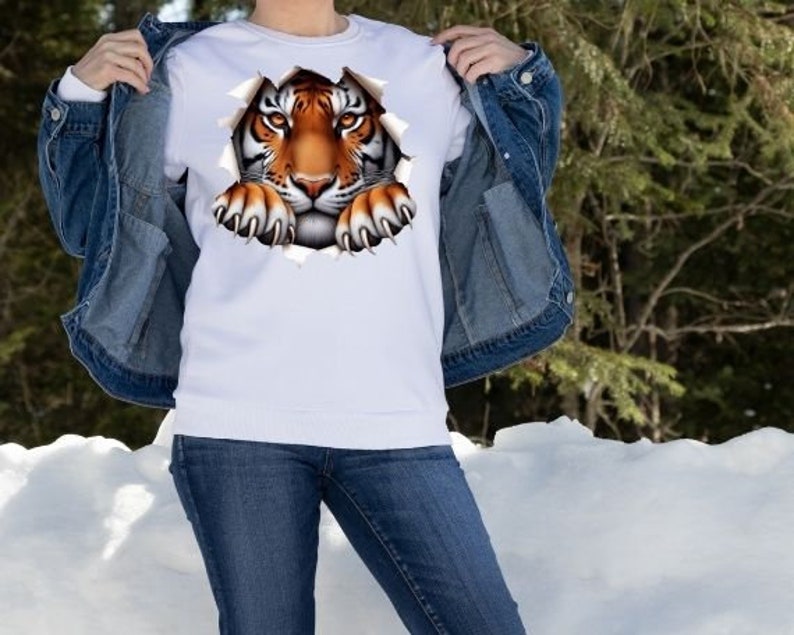 Watercolor Tiger Scratch PNG DTG Printing Instant Download T-shirt ...