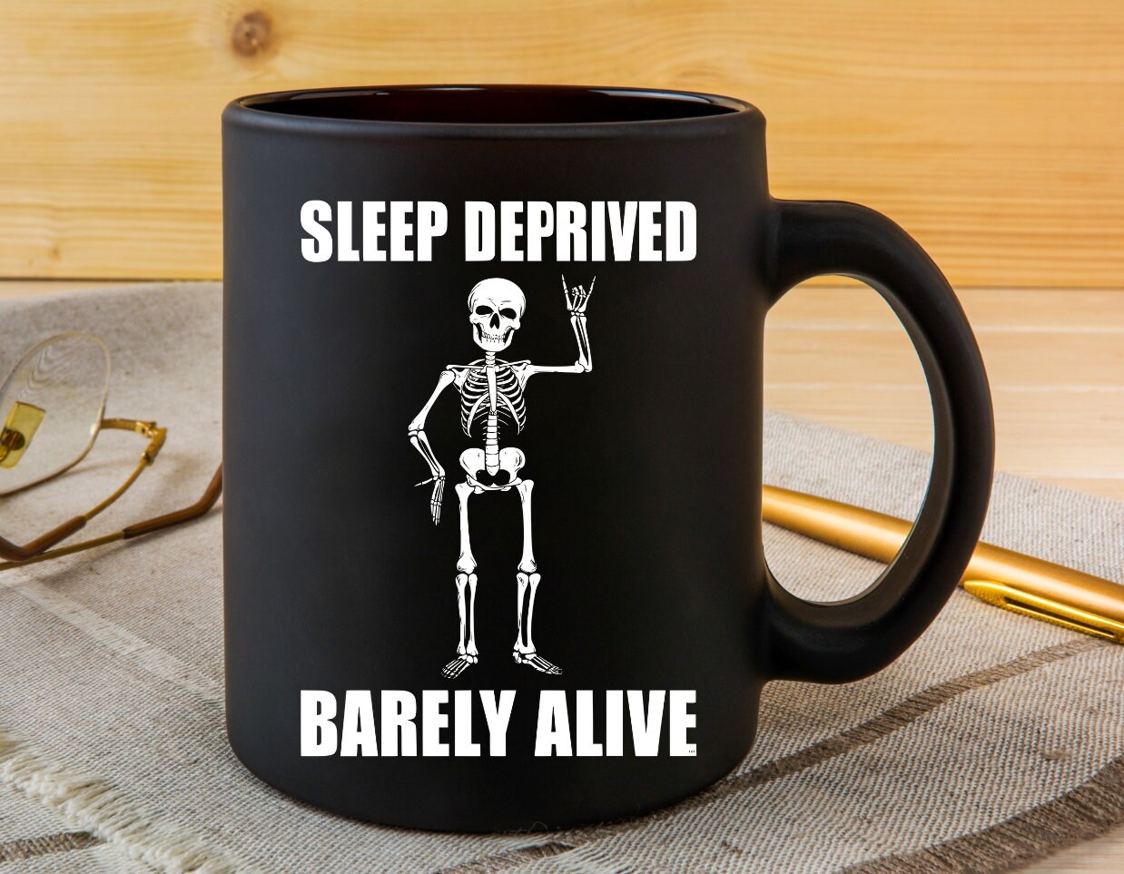 Sleep Deprived Barely Alive Svg, Skeletons Halloween Svg, Funny ...