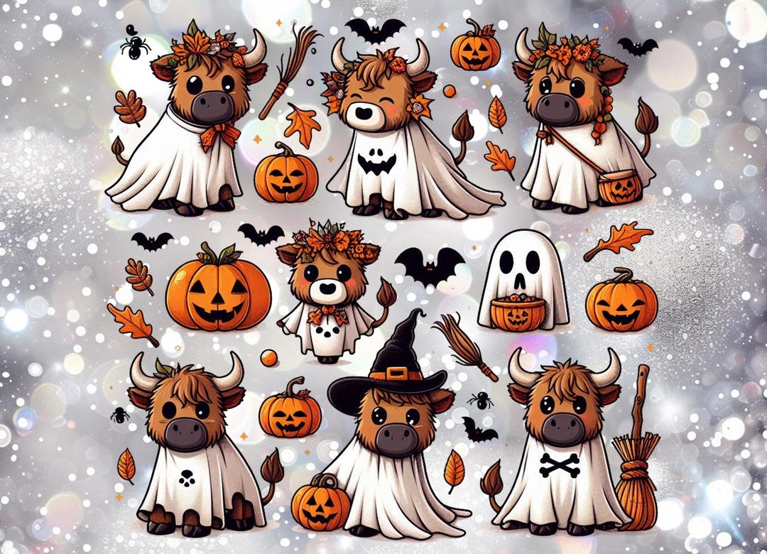 Highland Cow Halloween Png, Halloween Png, Western Halloween,halloween ...