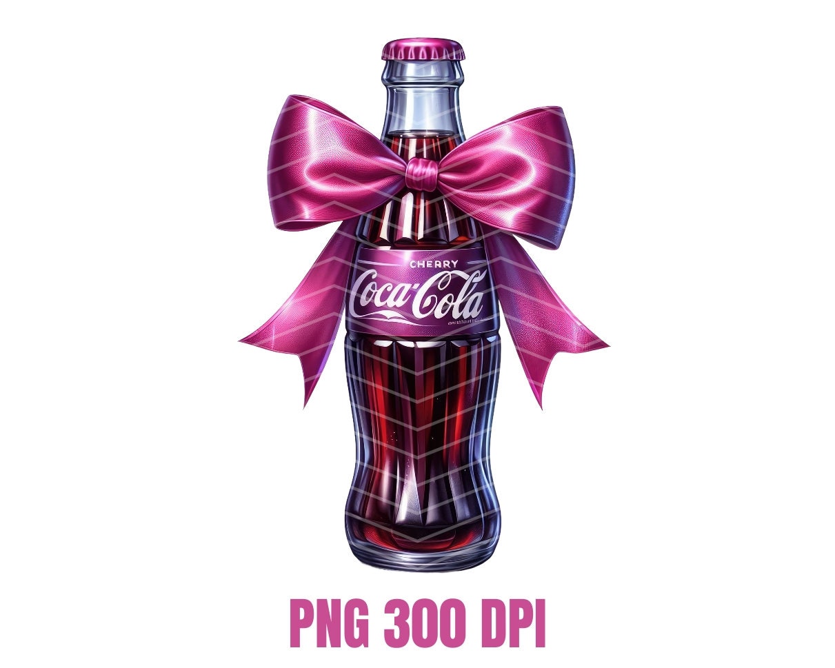 Cherry Coke With Pink Bow Png Instant Digital Download PNG ONLY Png ...