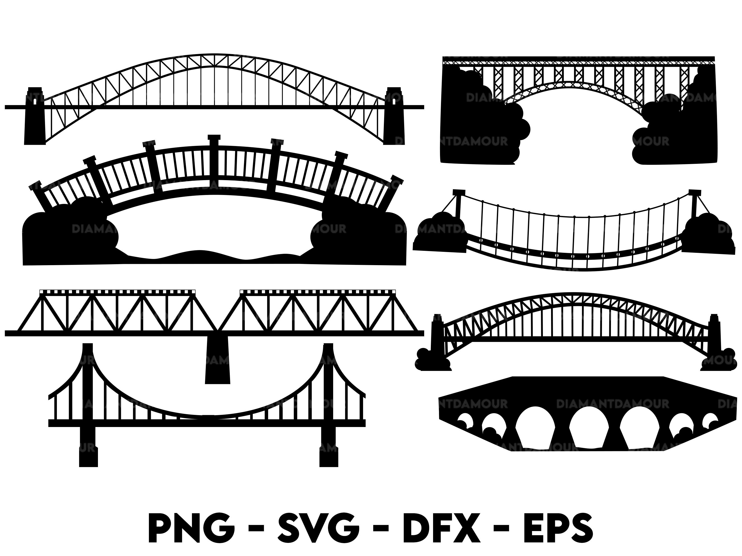 Bridge Svg Bundle Bridge Png Wooden Bridges Clipart Path - Etsy