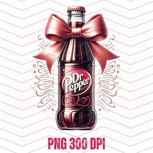 Bundle Dr. Pep With Pink Bow Png Instant Digital Download PNG ONLY Png ...