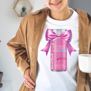 Red Bull Pink Edition With Pink Bow Png Instant Digital Download PNG ...