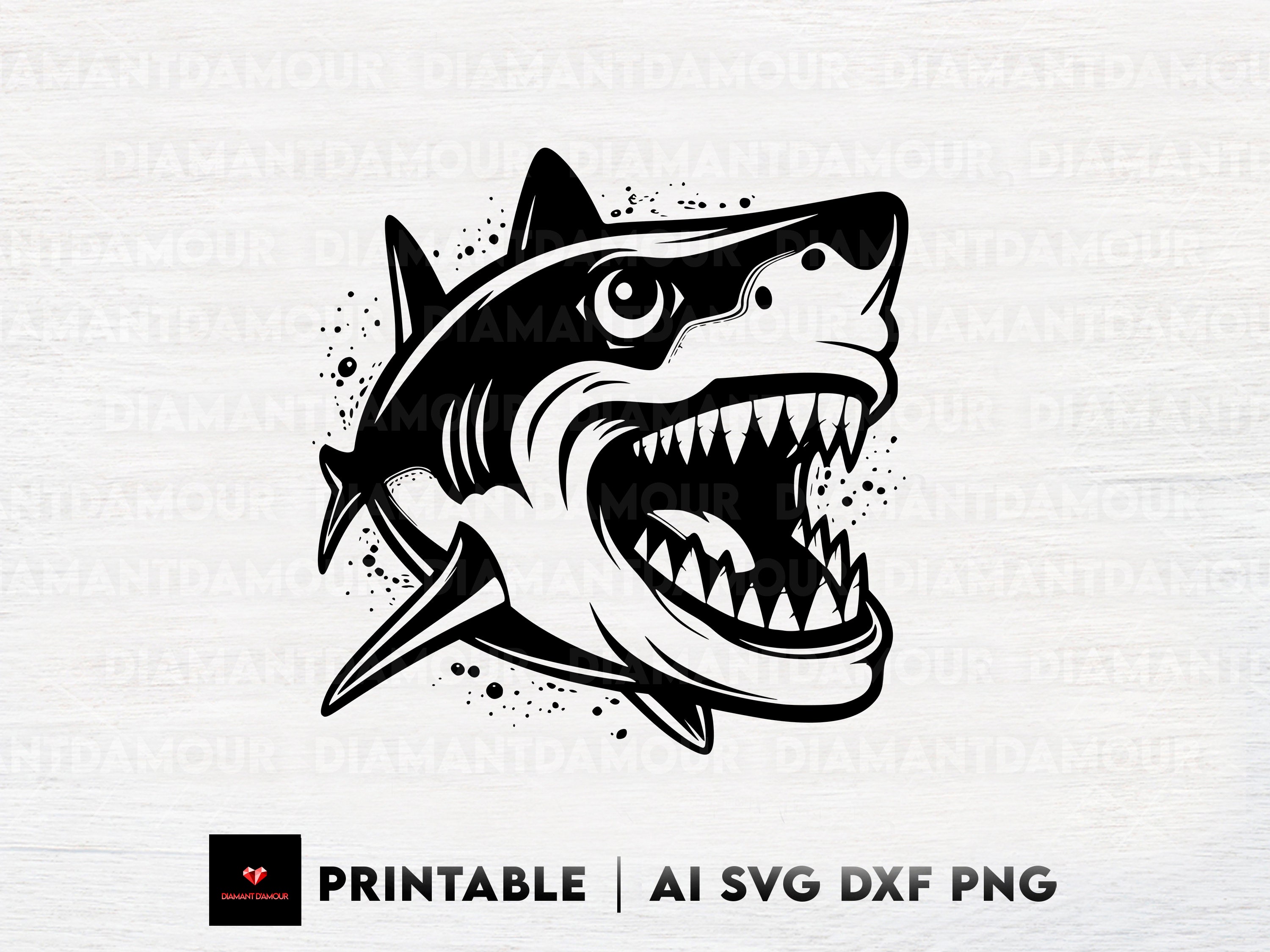 Shark in the Ocean Svg Shark Design Svg Shark Svg Shark - Etsy