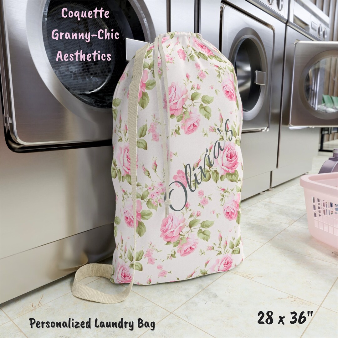 Granny Chic Custom Laundry Bag College Freshman Girl Campus Sorority ...