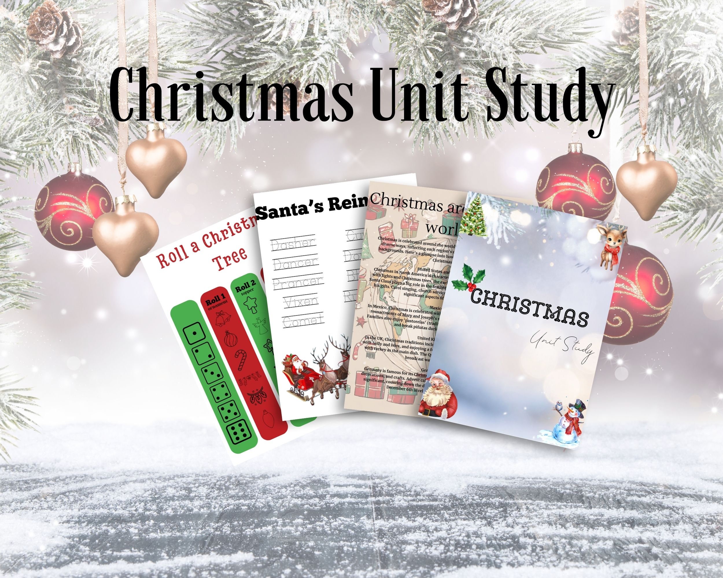 CHRISTMAS Unit Study, Vocabulary, Christmas Story, Handwriting ...