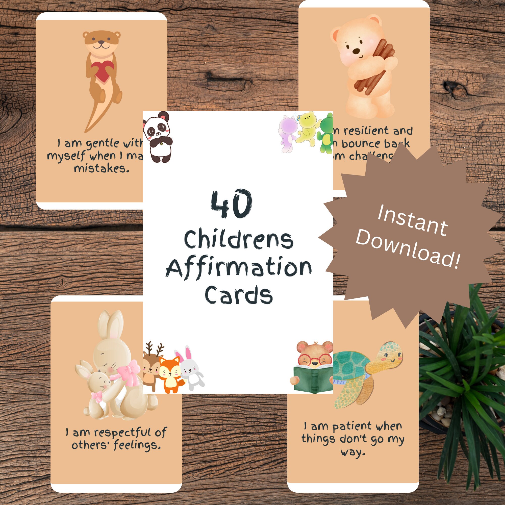 Affirmation Cards for Kids INSTANT DOWNLOAD Kids' Self-esteem Boost - Etsy