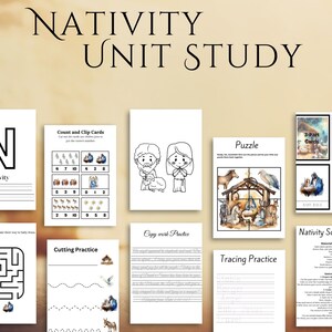 Nativity Unit Study | Birth of Jesus | Homeschool Printable| Vocabulary ...