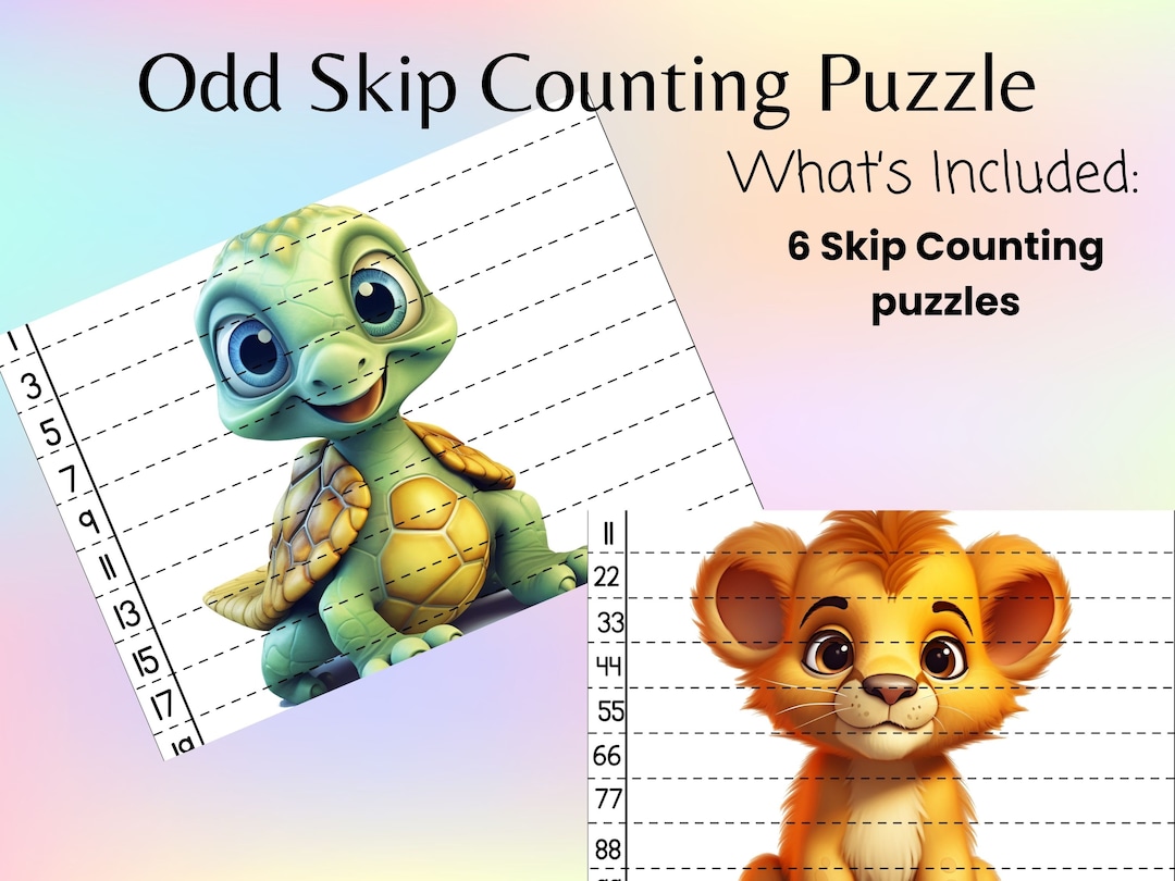 Odd Skip Counting Puzzle | Skip Counting | Odd Numbers| 1st Grade ...