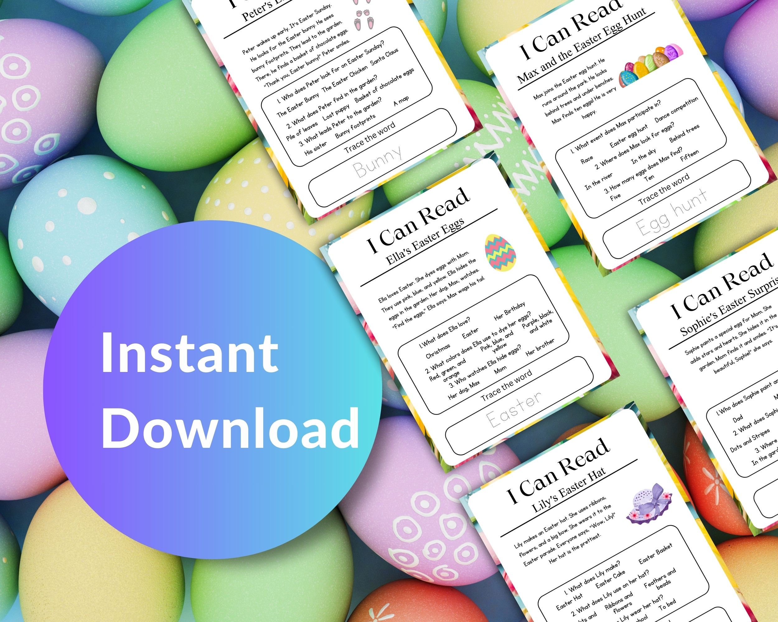 Easter Easy Reader, Printable, Homeschool, 1st Grade, Kindergarten ...