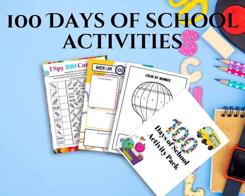 100th Day of School Activities | 1st Grade Craft | 100 Days of School ...