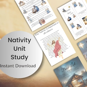 Nativity Unit Study | Birth of Jesus | Homeschool Printable| Vocabulary ...