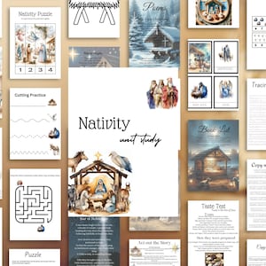 Nativity Unit Study | Birth of Jesus | Homeschool Printable| Vocabulary ...