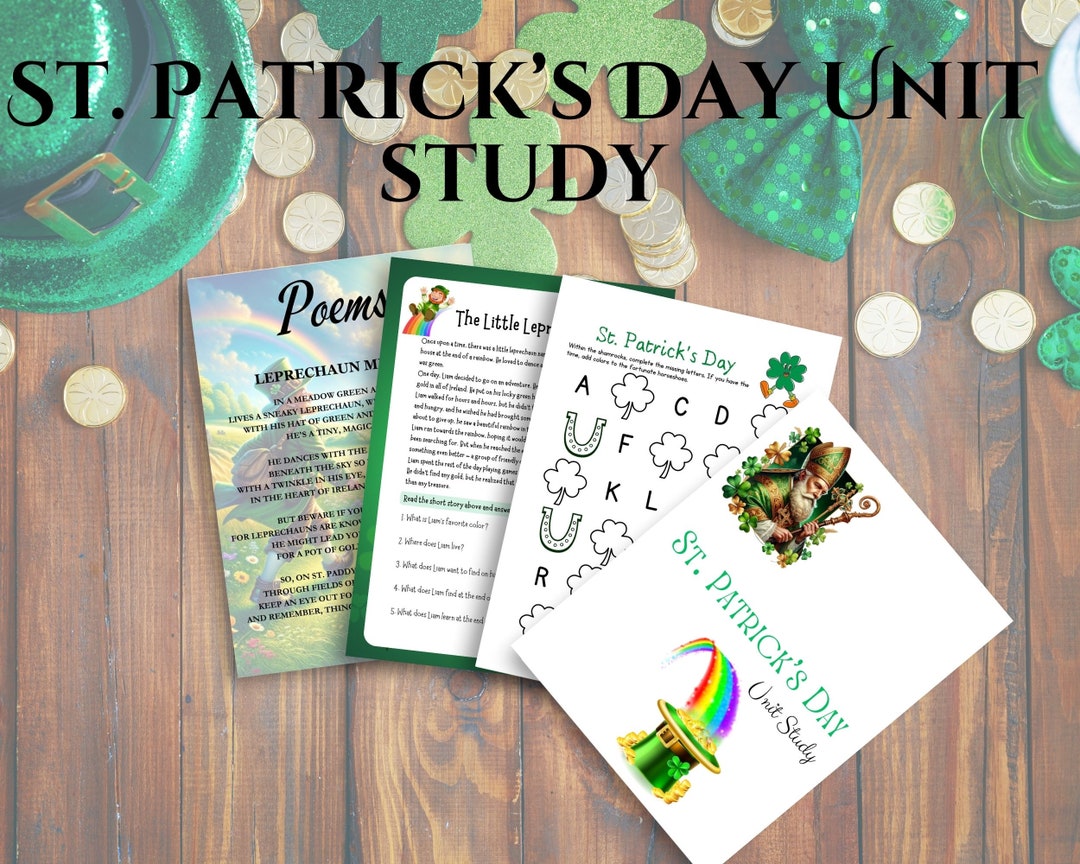 St. Patrick's Day Unit Study, Unit Study, Homeschool, Printables for ...