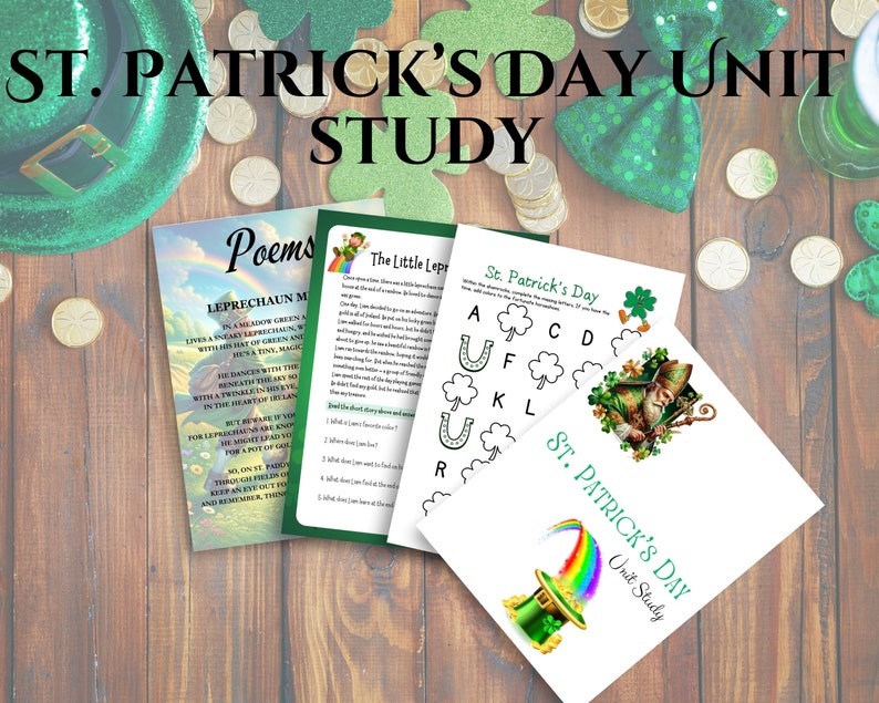 St. Patrick's Day Unit Study, Unit Study, Homeschool, Printables for ...