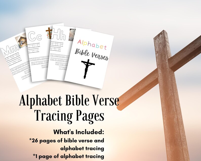 Alphabet Bible Verse Tracing | INSTANT DOWNLOAD - Etsy