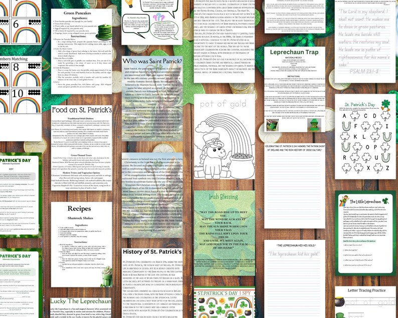 St. Patrick's Day Unit Study, Unit Study, Homeschool, Printables for ...