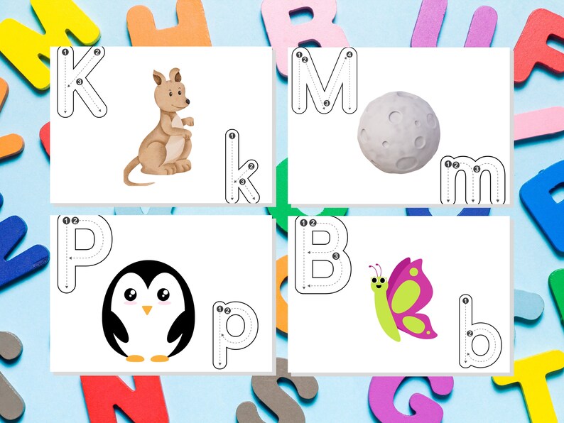 Alphabet Playdough Mats Play Dough Cards Play Doh Mats Fine Motor ...