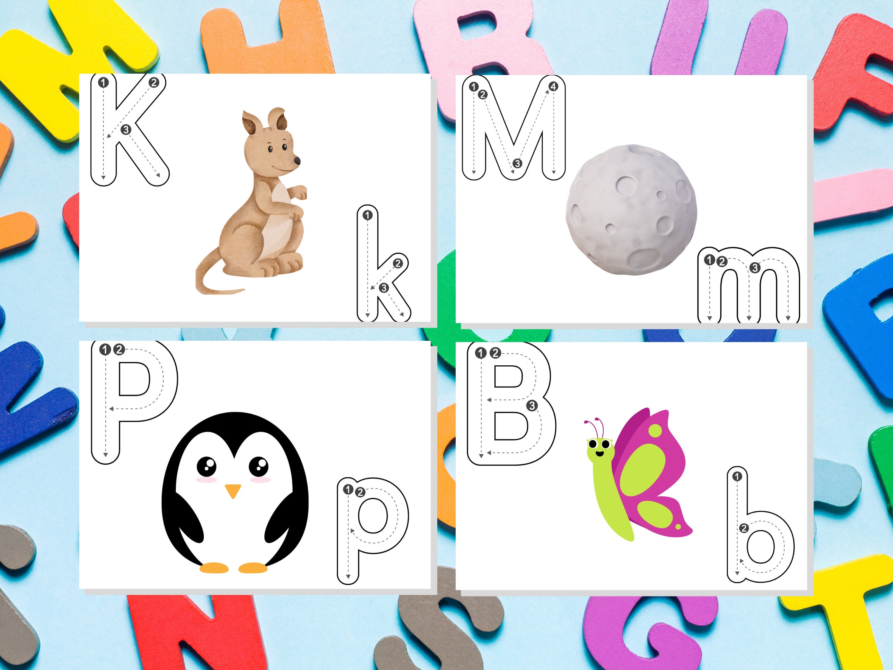 Alphabet Playdough Mats Play Dough Cards Play Doh Mats Fine Motor ...
