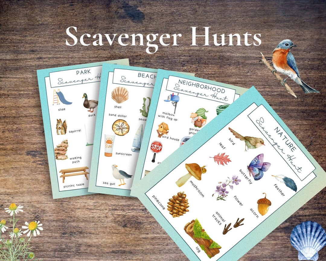 Summer Scavenger Hunt: Nature & Neighborhood Printable Games - Etsy