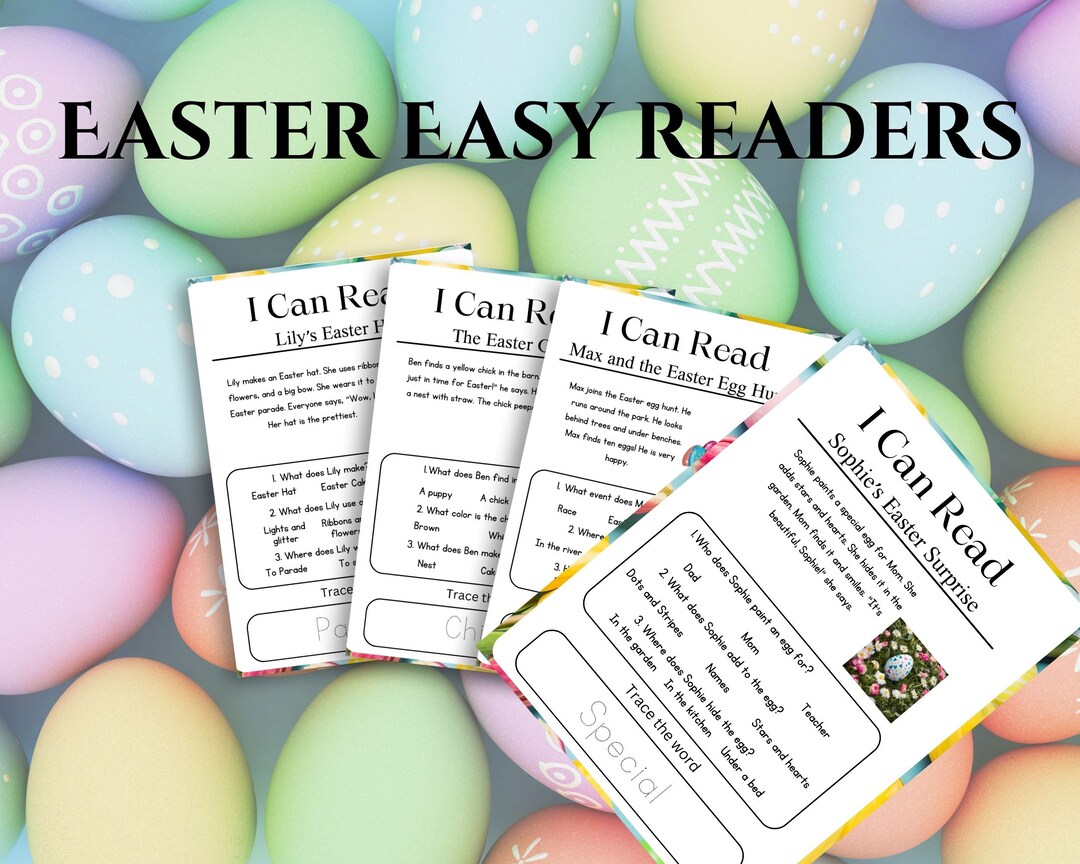 Easter Easy Reader Printable: Homeschool Reading Activity (digital ...