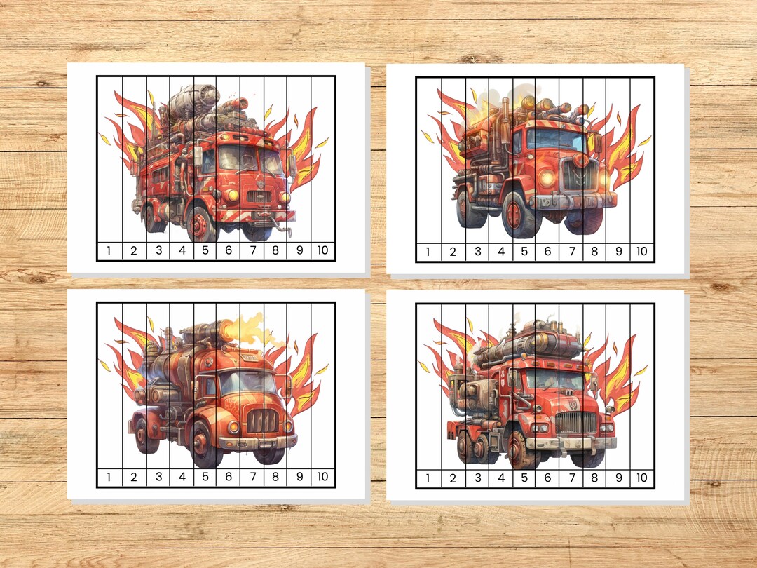 Fire Truck Sequence Puzzles | INSTANT DOWNLOAD - Etsy