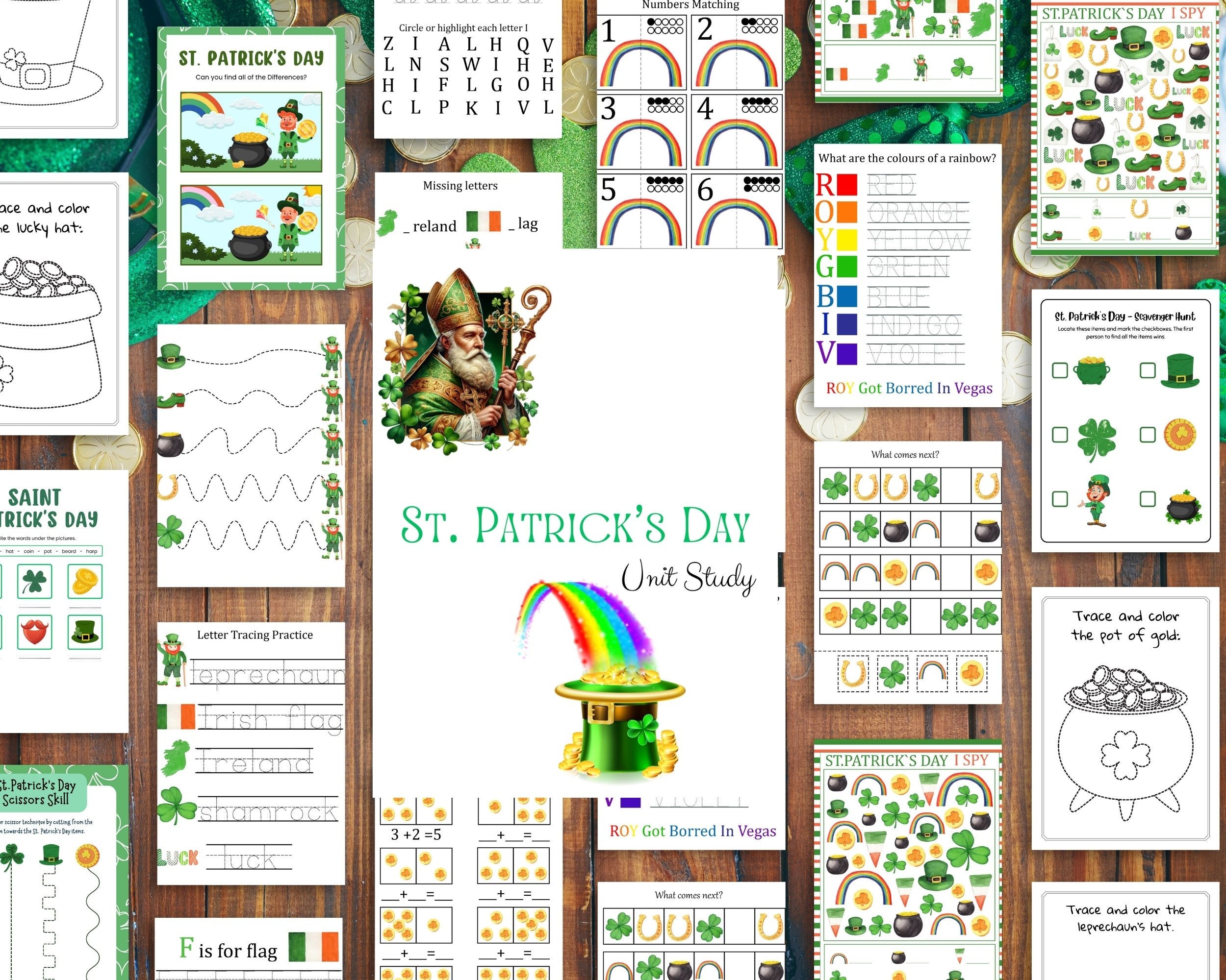 St. Patrick's Day Unit Study, Unit Study, Homeschool, Printables for ...