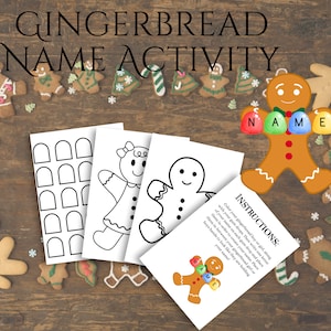 Gingerbread Name Craft | Preschool |name Activity| Winter School ...