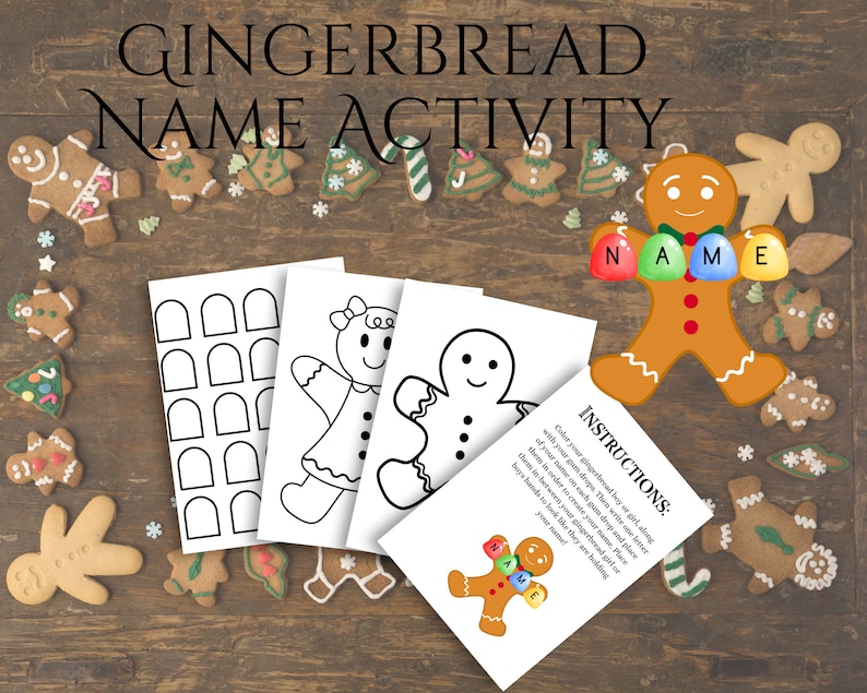 Gingerbread Name Craft | Preschool |name Activity| Winter School ...