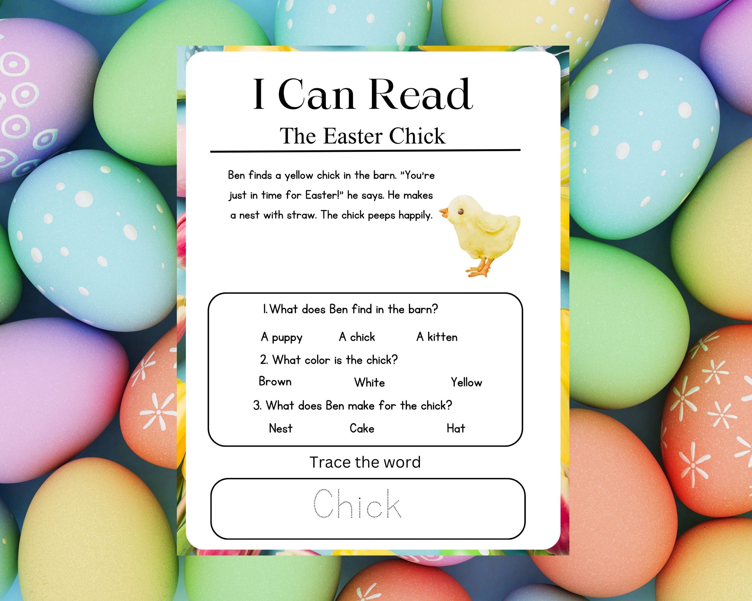 Easter Easy Reader, Printable, Homeschool, 1st Grade, Kindergarten ...