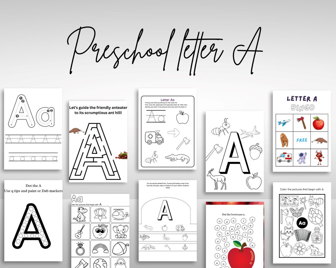 Letter A Letter of the Day Letter of the Week Letter Sounds Worksheet ...