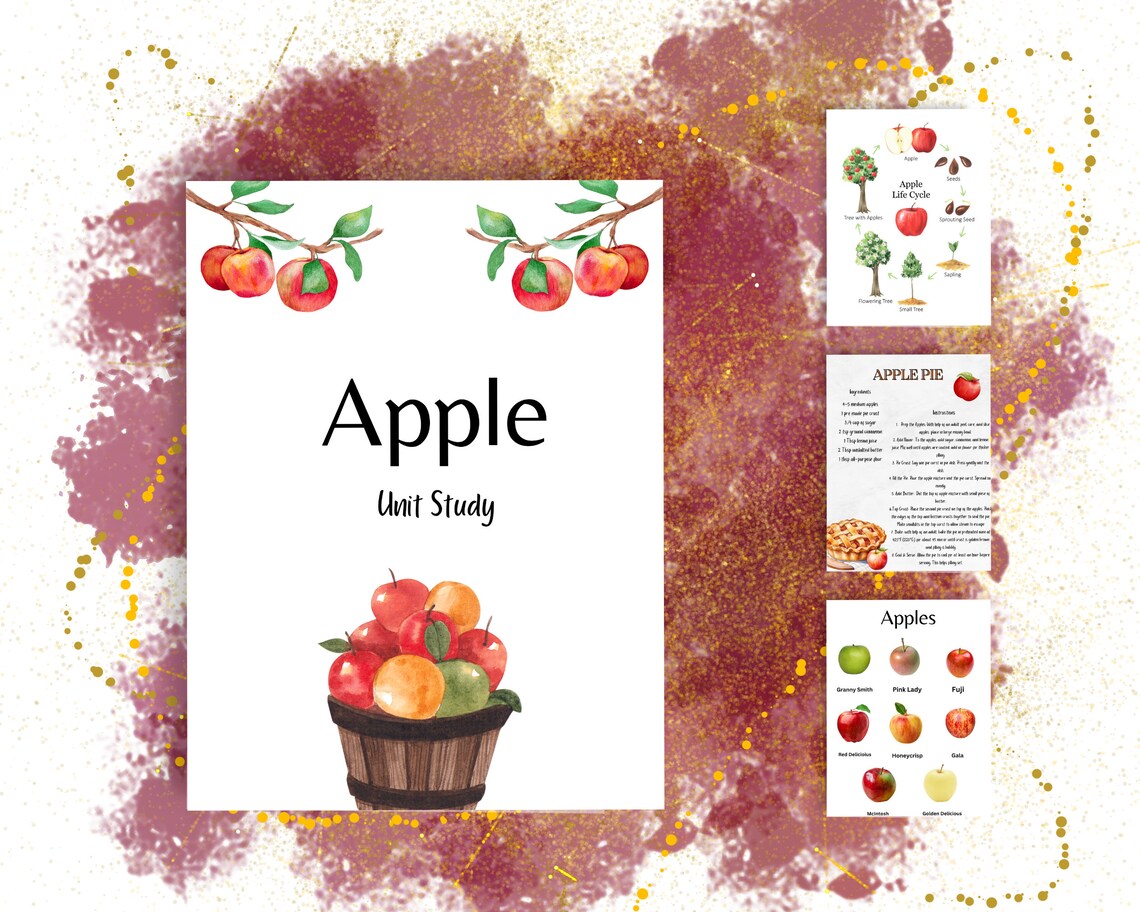 Apple Unit Study Bundle, Digital Download - Etsy