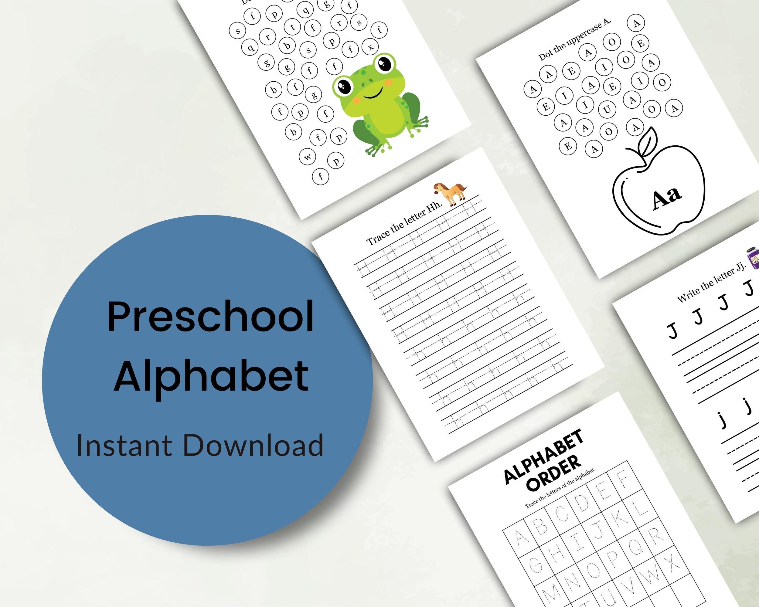 Preschool Alphabet Workbook - Etsy