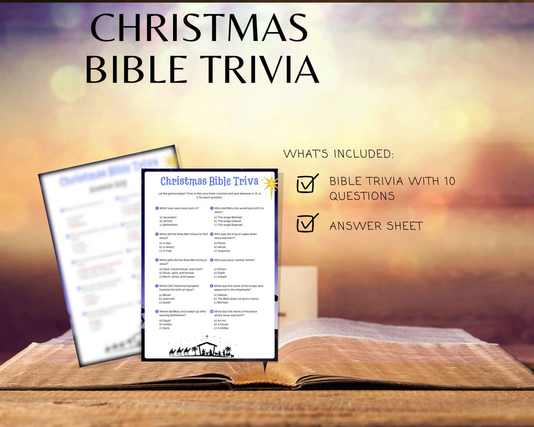 Christmas Bible Trivia | Homeschool | Christian | Activity| Christmas ...