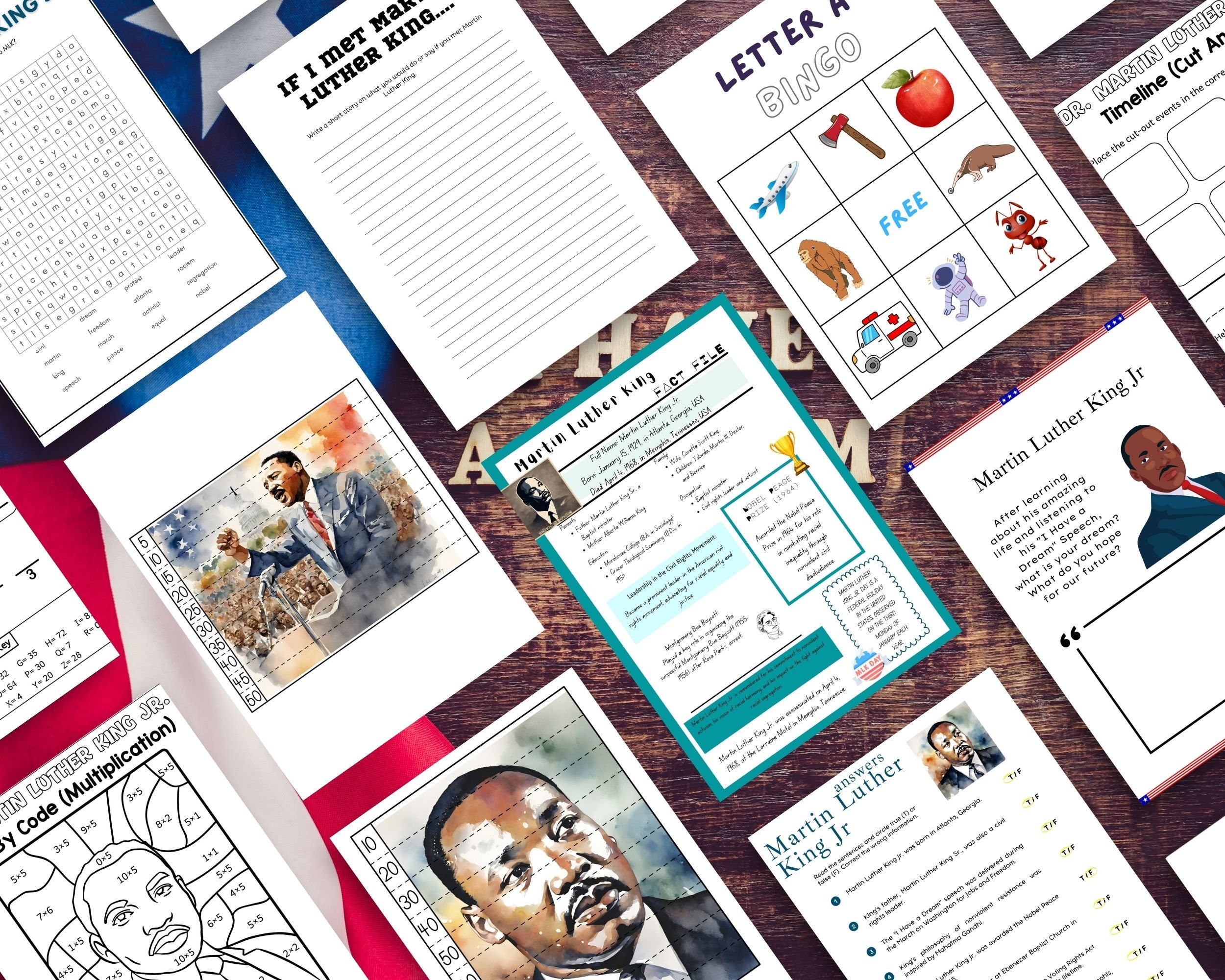 Martin Luther King Jr. Unit Study MLK Printable MLK Activities MLK Day ...