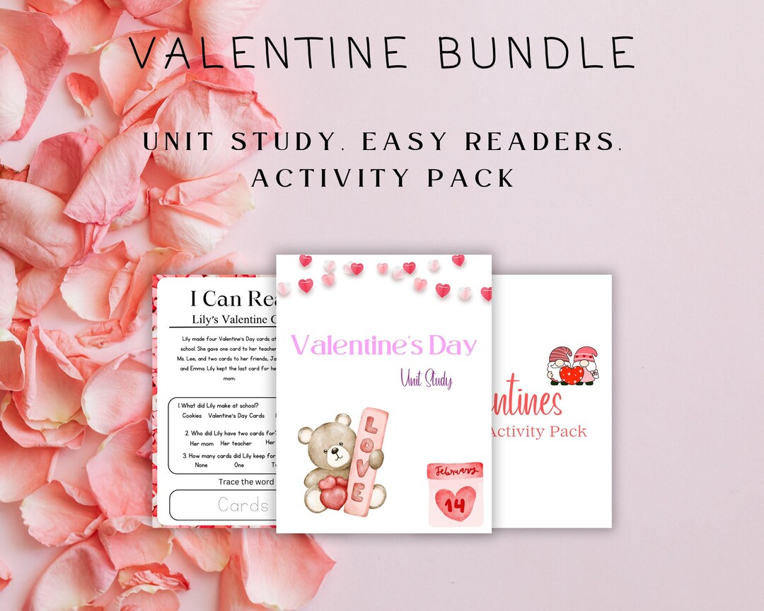 Valentine Bundle| Unit Study| Activities | Easy Readers| Homeschool ...