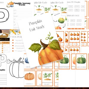 Pumpkin Unit Study INSTANT DOWNLOAD Fall Study - Etsy