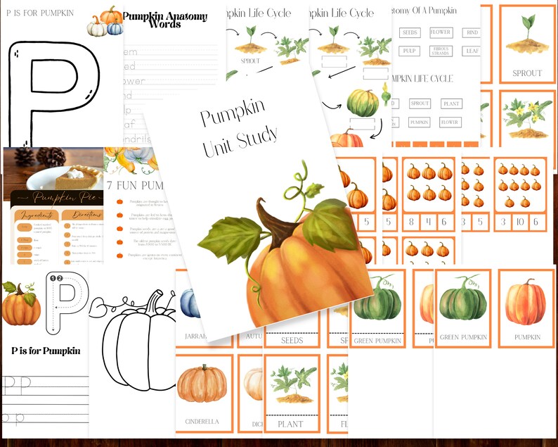 Pumpkin Unit Study INSTANT DOWNLOAD Fall Study - Etsy