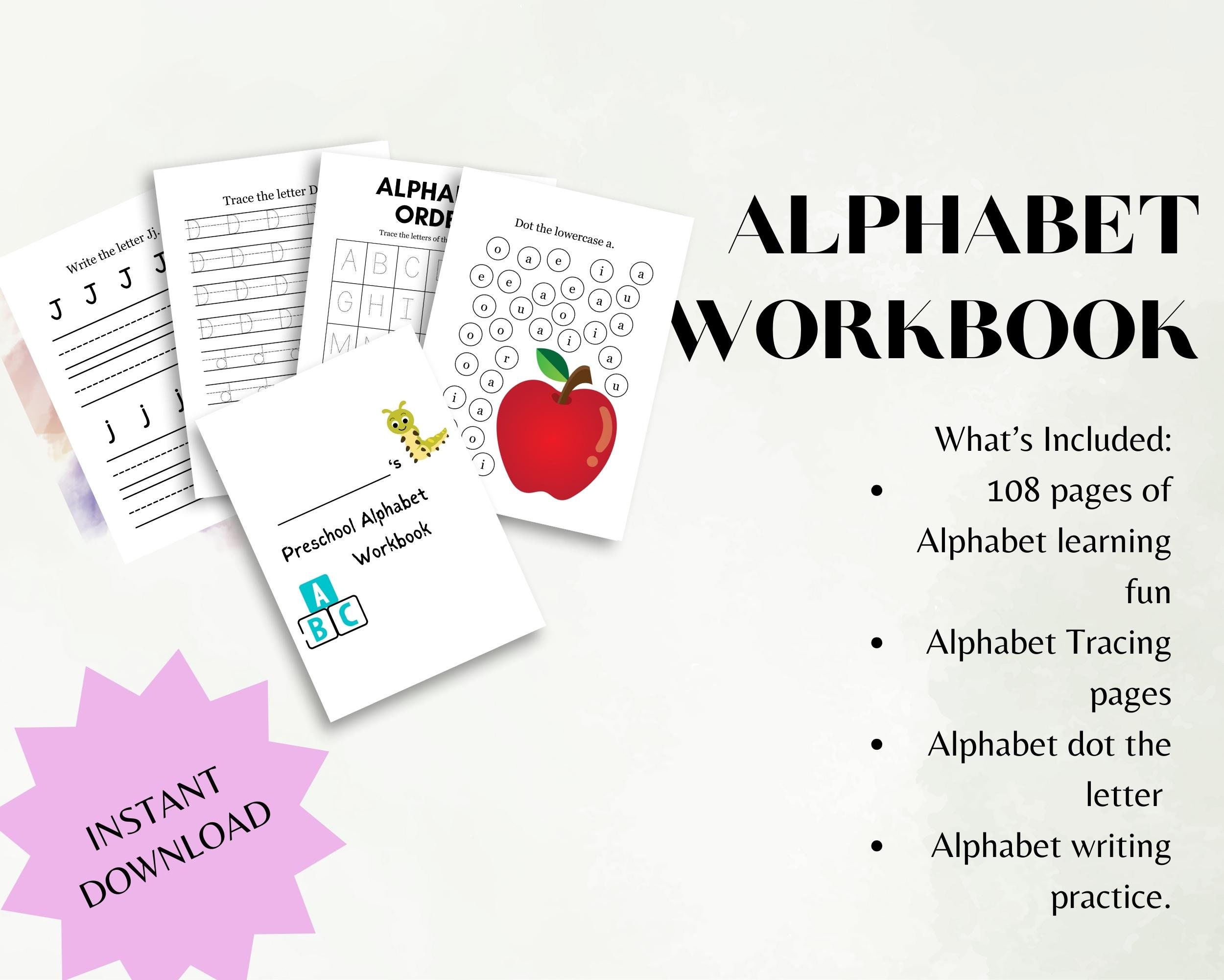 Preschool Alphabet Workbook - Etsy