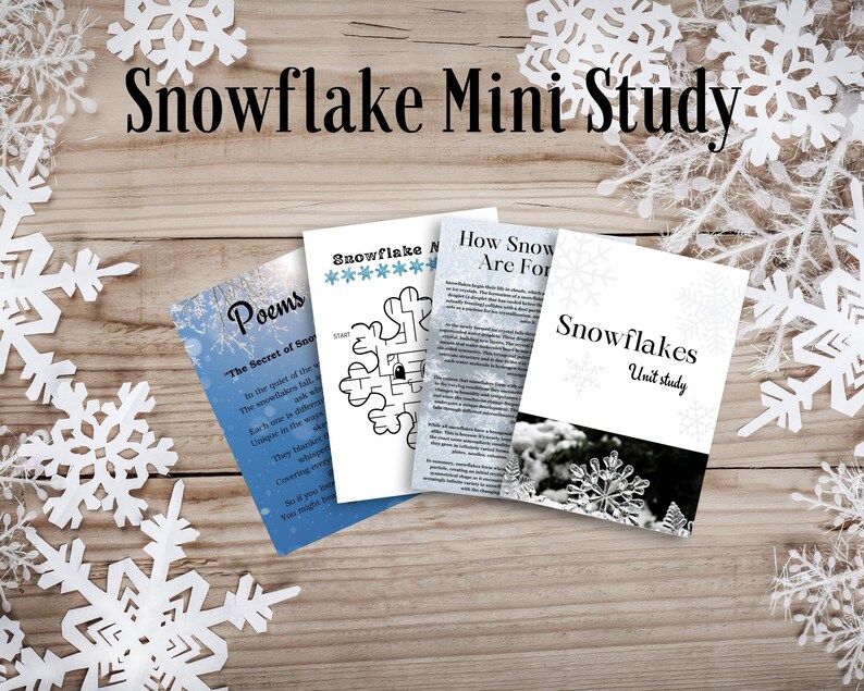 Mini Snowflake Unit Study |winter Kids Activity | Snow | Homeschool ...
