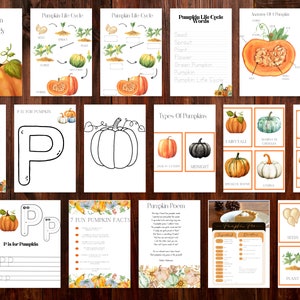 Pumpkin Unit Study INSTANT DOWNLOAD Fall Study - Etsy