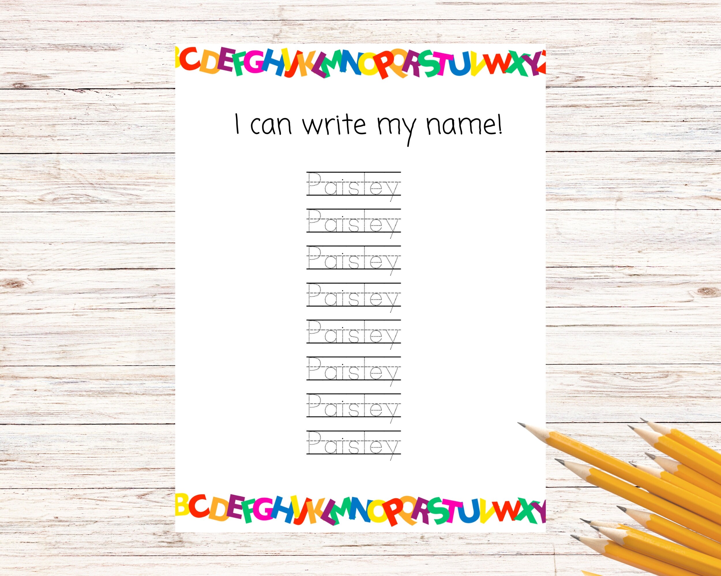 Name Practice | PERSONALIZED| Handwriting Practice - Etsy