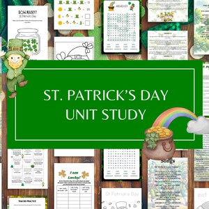St. Patrick's Day Unit Study, Unit Study, Homeschool, Printables for ...