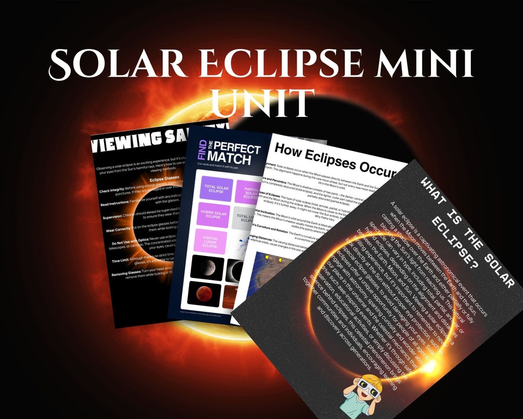 Solar Eclipse Mini Unit, Eclipse, 2024, Activities, Homeschool, Science ...