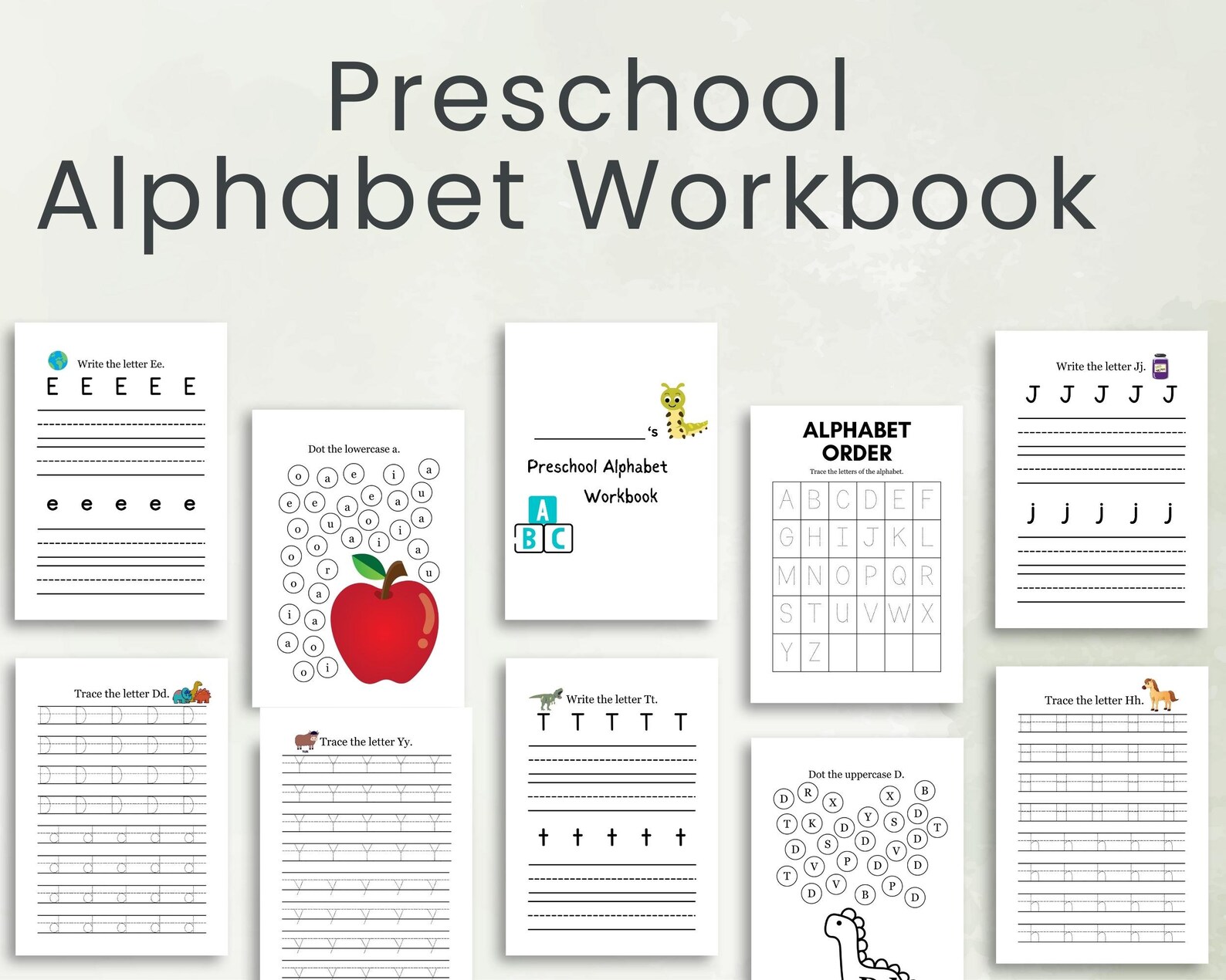Preschool Alphabet Workbook - Etsy