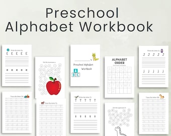 Kindergarten Alphabet Workbook Letter Tracing Kindergarten Worksheets ...