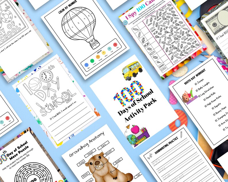 100th Day of School Activities | 1st Grade Craft | 100 Days of School ...