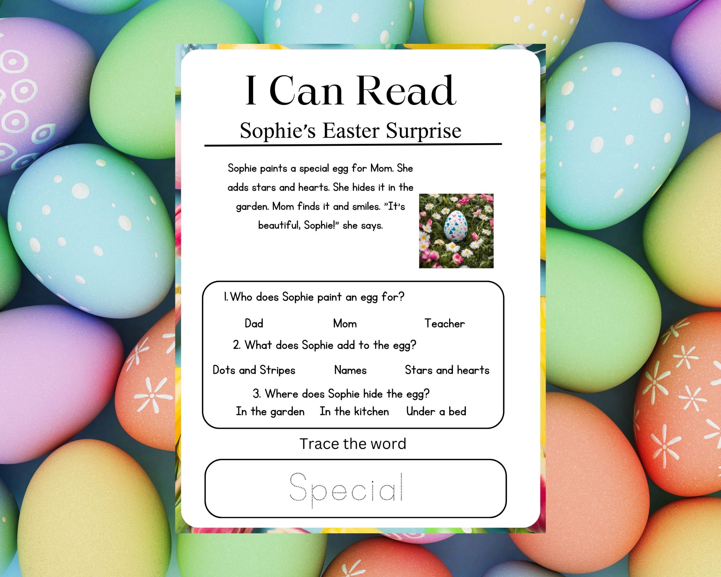 Easter Easy Reader, Printable, Homeschool, 1st Grade, Kindergarten ...
