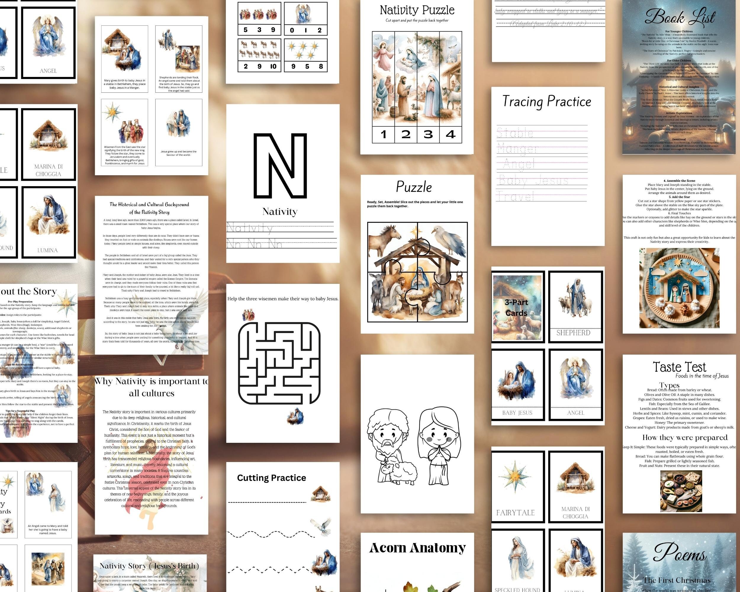 Nativity Unit Study | Birth of Jesus | Homeschool Printable| Vocabulary ...